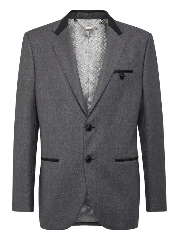 BILLIONAIRE Blazer Tailored Fit Crest - Black