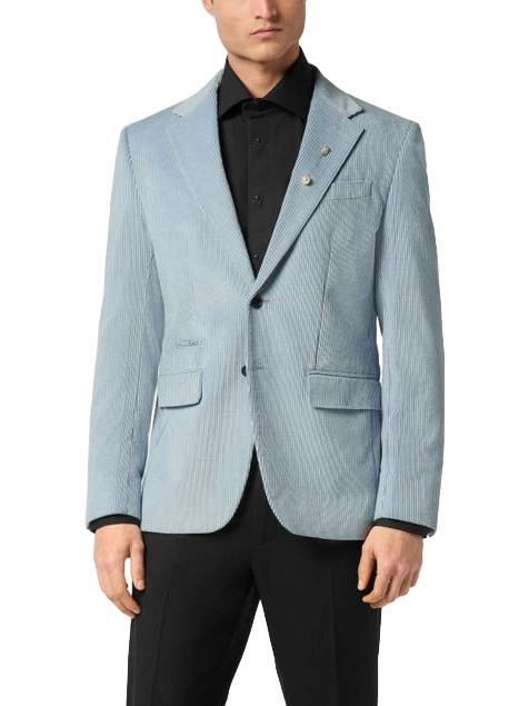 Philipp Plein Velvet Gabardine Blazer Flicky Fit - Lightblue