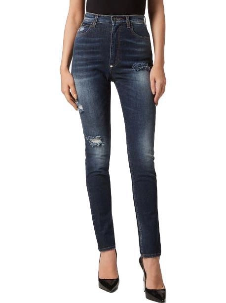 Philipp Plein Super High Waist Jegging - Blueocean