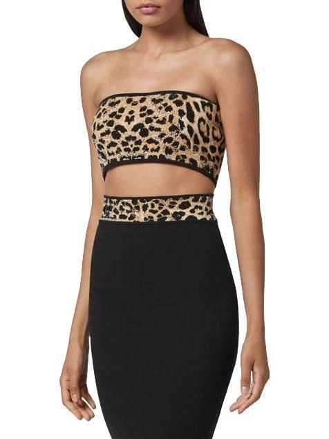 Philipp Plein Knit Top - Leopard