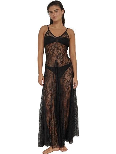 BEACH LIFE BY GOTTEX Lady Lace V-neck Dress - Black