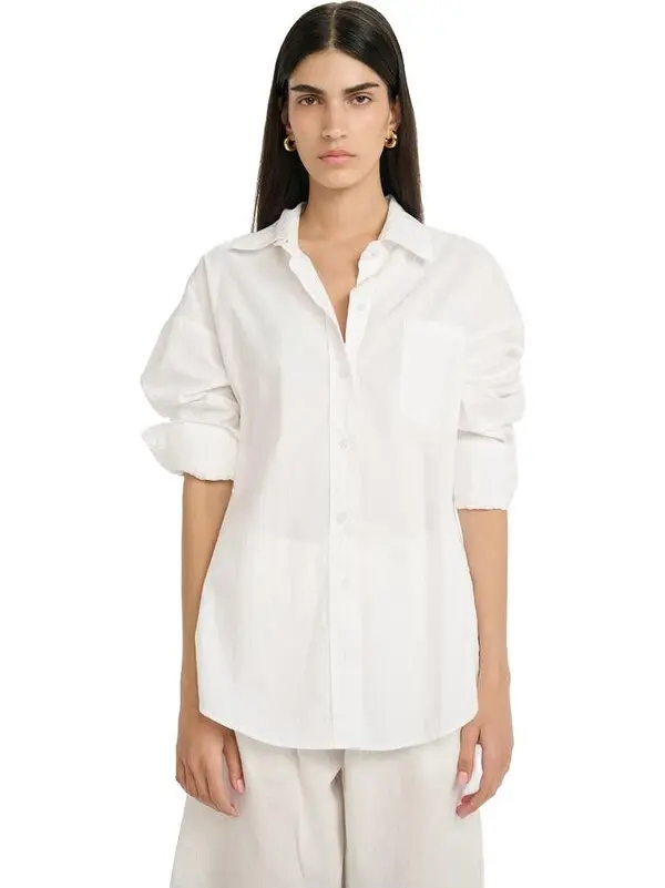 BEACH LIFE BY GOTTEX Resort Frank Button Down Shirt Cover-up - White