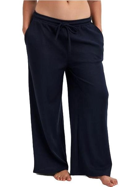 BEACH LIFE BY GOTTEX Summer Lounge Waffle Wide Leg Pant - Navy