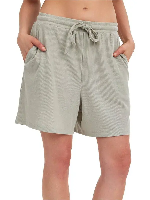 BEACH LIFE BY GOTTEX Summer Lounge Ribbed Shorts - Mint