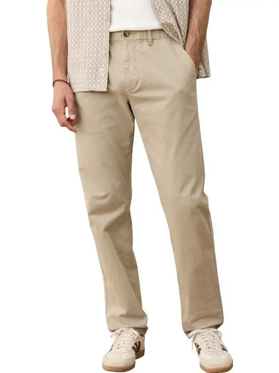 Marine Layer Saturday Slim Straight Leg Twill Chinos - Light Khaki