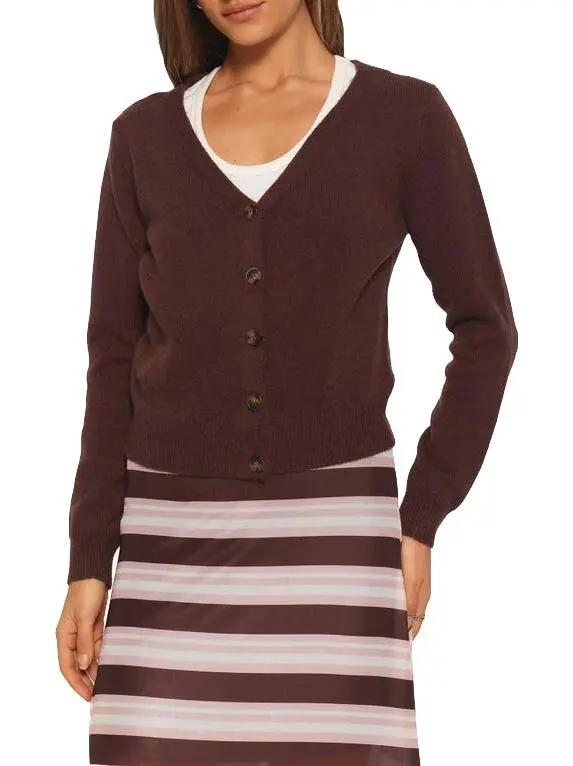 PETAL & PUP Veniza V-neck Cardigan - Brown