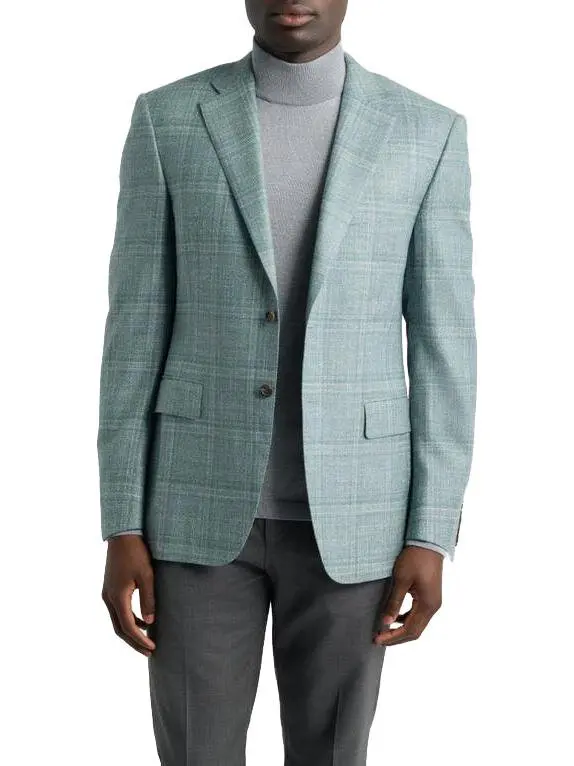 Canali Siena Wool Silk & Cashmere Sport Coat - Green