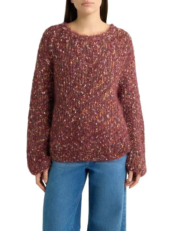 24COLOURS Speckled Sweater - Bordeaux