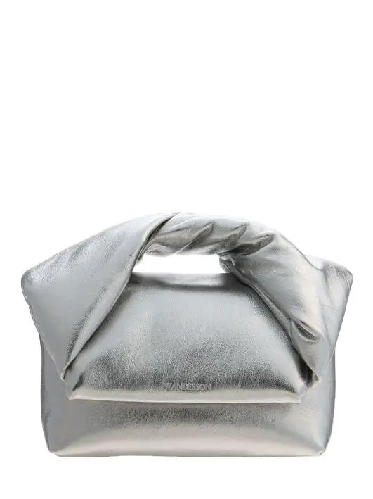 JW Anderson Small Twister Leather Crossbody Bag - Silver 910
