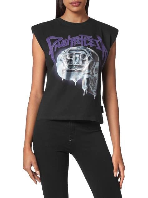 Philipp Plein Tank Top Skull - Black