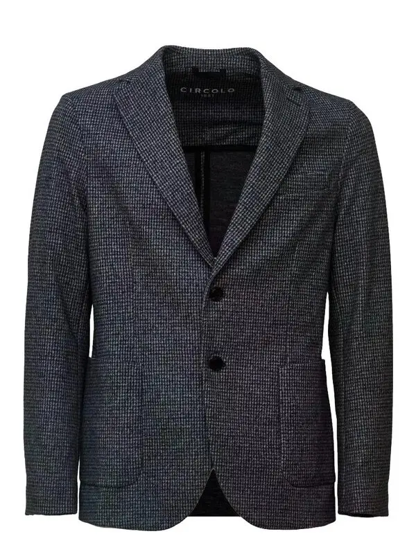 CIRCOLO 1901 Micro-print Single-breasted Blazer - Blue