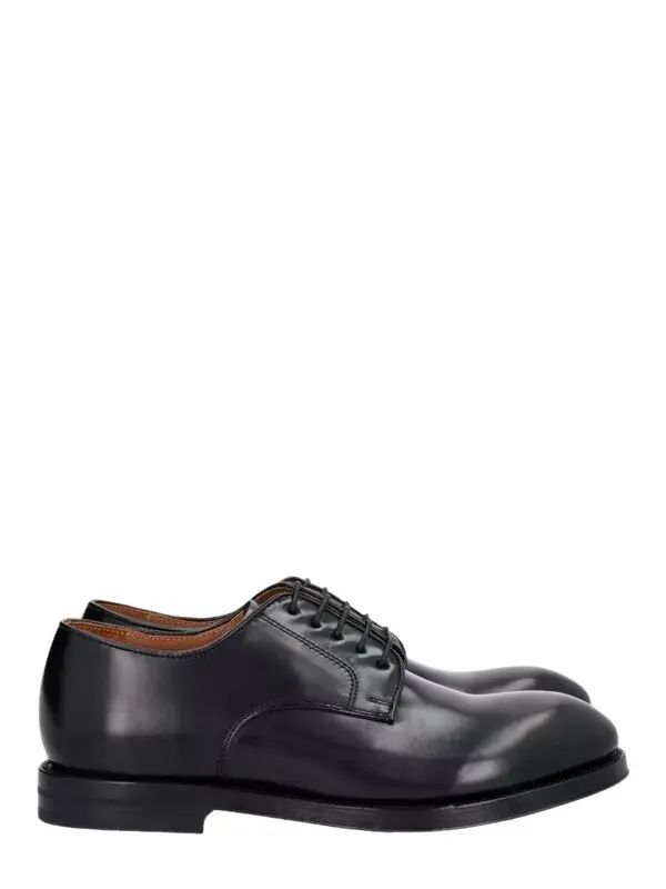 Al Duca D'aosta Polished Leather Shoes - Black