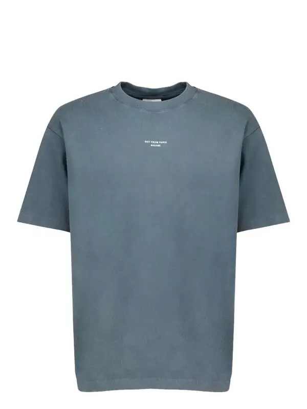 Drole De Monsieur Slogan Classique T-shirt - Grey