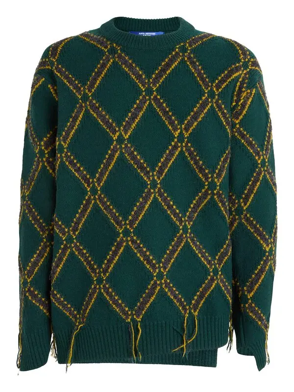 Junya Watanabe Wool Intarsia Sweater - Green