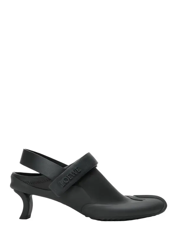Loewe Leather Dive Slingback Mules 45 - Black