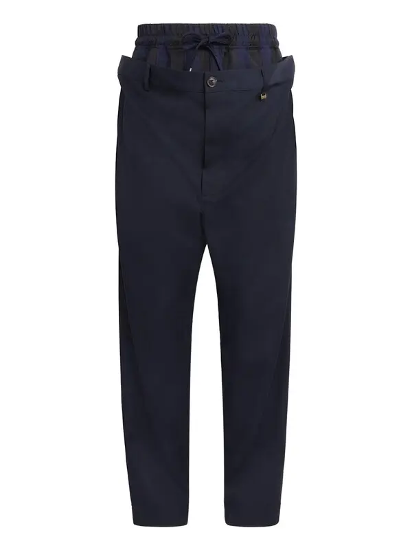 VIVIENNE WESTWOOD Layered-effect Builders Trousers - Navy