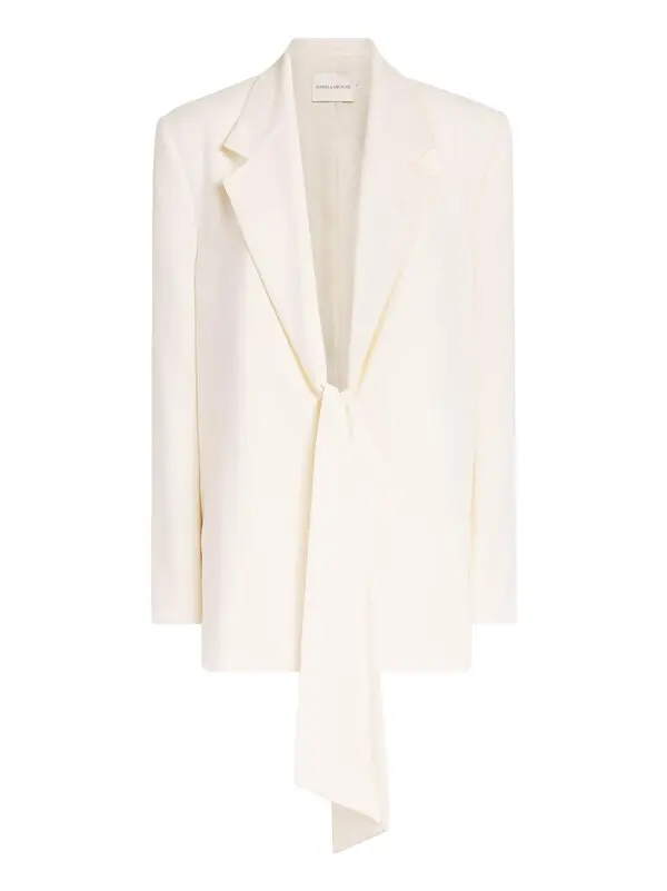 Camilla And Marc Draped Darien Blazer - Ivory
