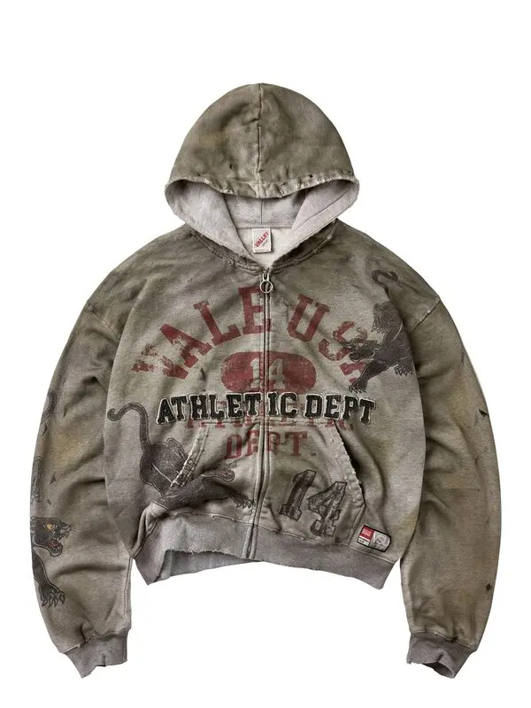 VALE FOREVER Varsity Zip Up - Grey
