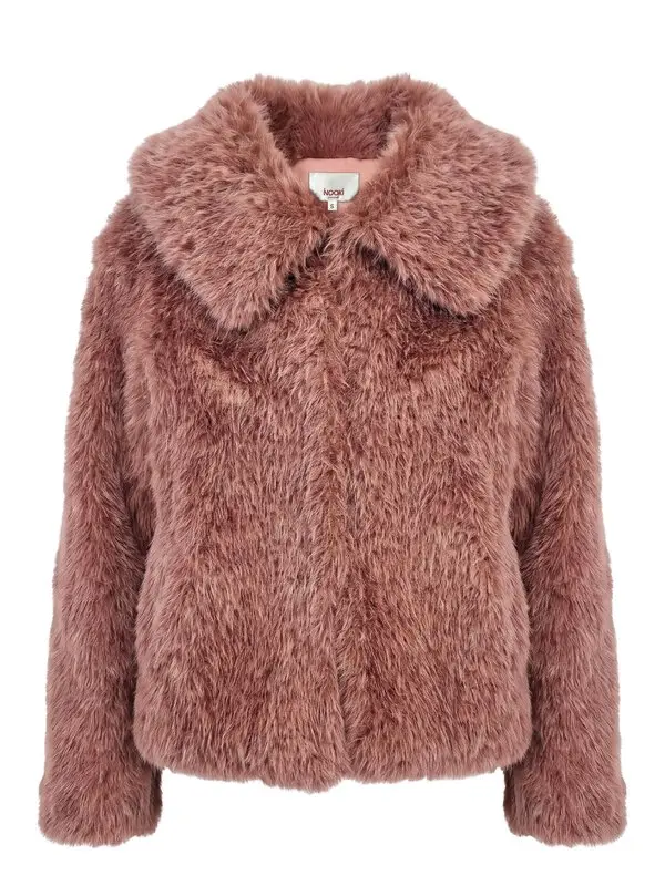NOOKI DESIGN Galaxy Faux Fur Jacket Rose - Pink