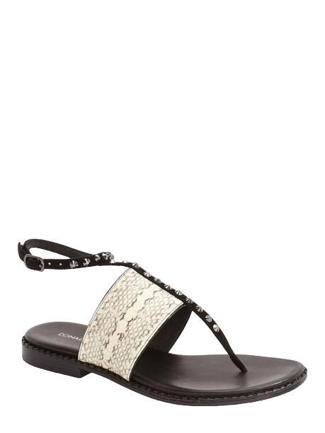 DONALD PLINER Lacy' Ankle Strap Sandal - Blk/bone
