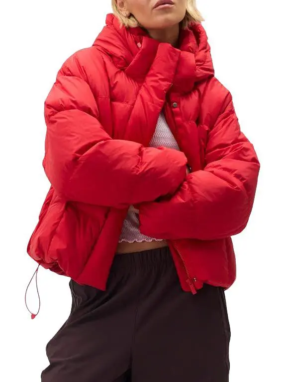 HALFDAYS Louise Down Puffer Jacket - Rouge