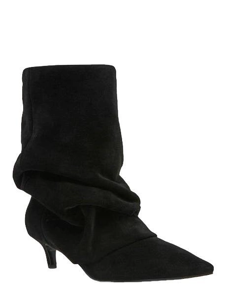 Steve Madden Lennox Pointed Toe Bootie - Black Suede