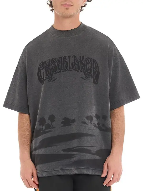 Casablanca Washed Oversized Tee - Shadow Sands