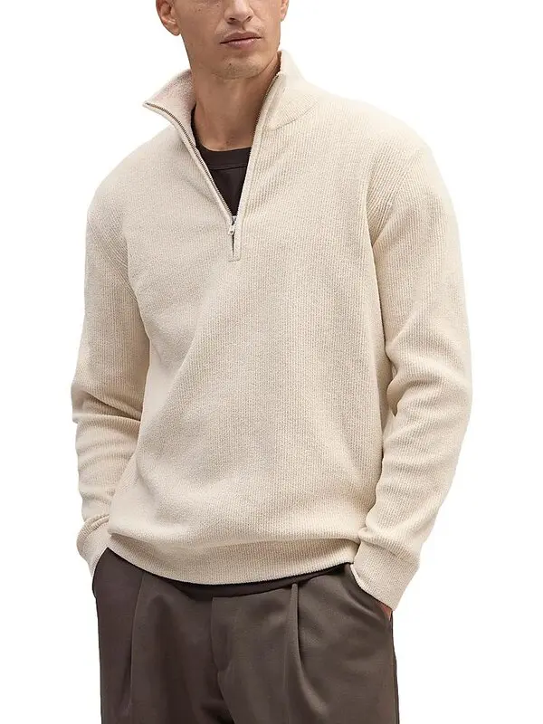 Nn07 Danny Half Zip Sweater - Ivory
