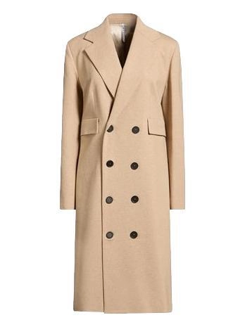 Liviana Conti Overcoat & Trench Coat Sand Size Viscose, Polyamide, Elastane - Beige