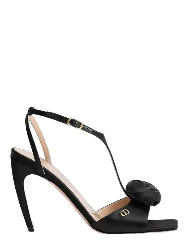 Dior Rose Heeled Sandal - Black