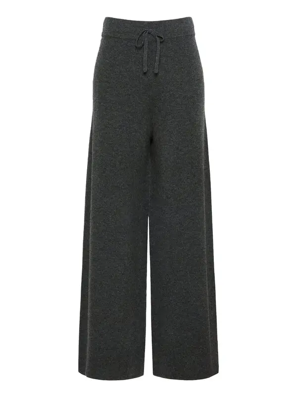 Max Mara Wool-cashmere Drawstring Trousers - Grey
