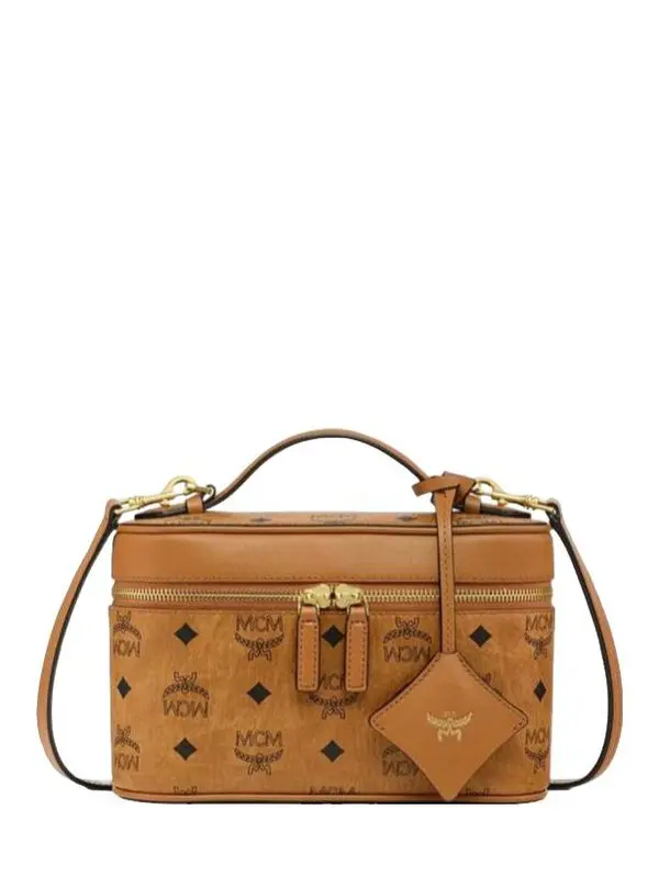 Mcm Monogram Vanity Shoulder Bag - Brown