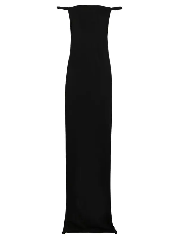 Rick Owens Temple Gown Draped Maxi Dress - Black