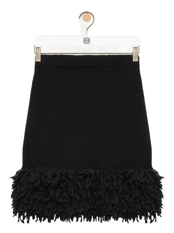 Loewe Elasticated Waist Slim Fit Skirt - Black