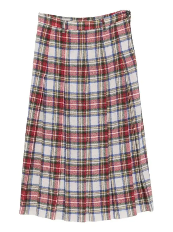 MAISON MARGIELA Pleated Long Skirt - Red