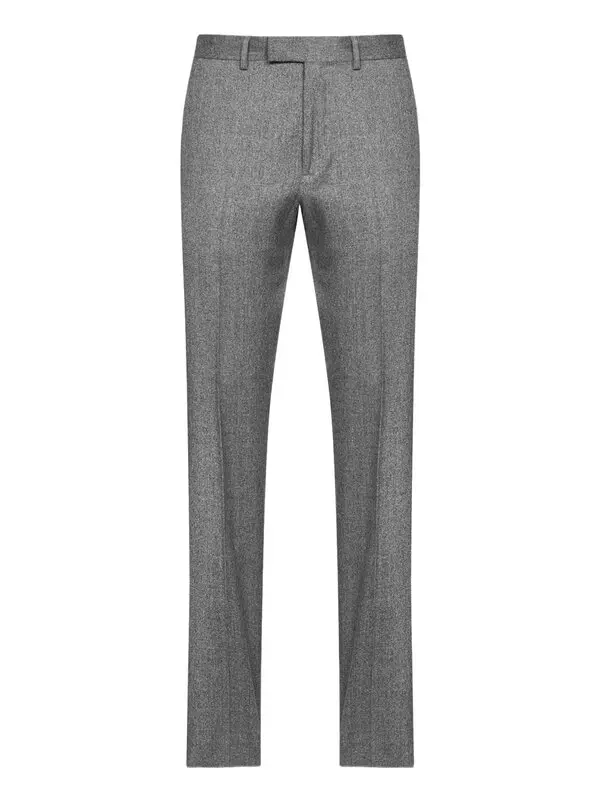 Zegna Tapered Creased Pants - Mixed Gray