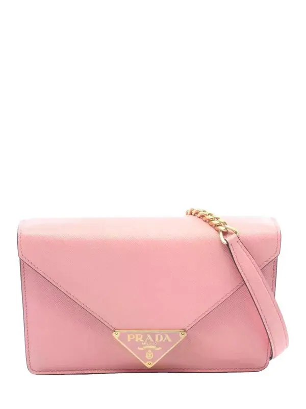 Prada 2013-2026 Saffiano Crossbody Bag - Pink