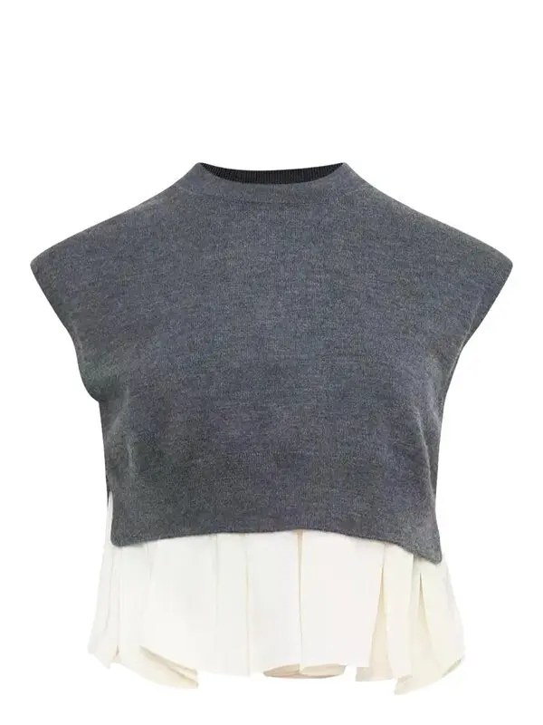 3.1 Phillip Lim Layered Peplum-hem Sweater - Grey