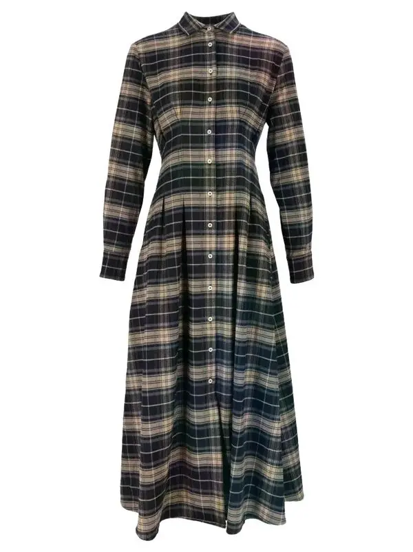 MC2 SAINT BARTH Alys Flannel Maxi Dress - Black