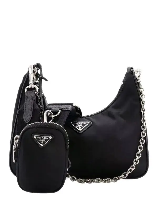 Prada Re-edition 2005 Shoulder Bag Tessuto Small Crossbody Bag - Black
