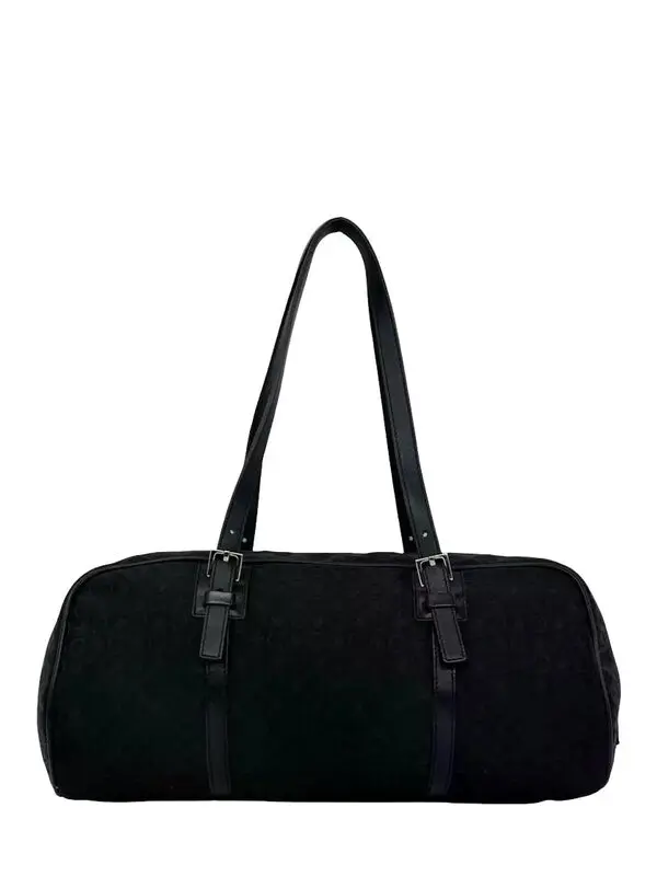 Celine 2000 C Macadam Canvas Handbag - Black
