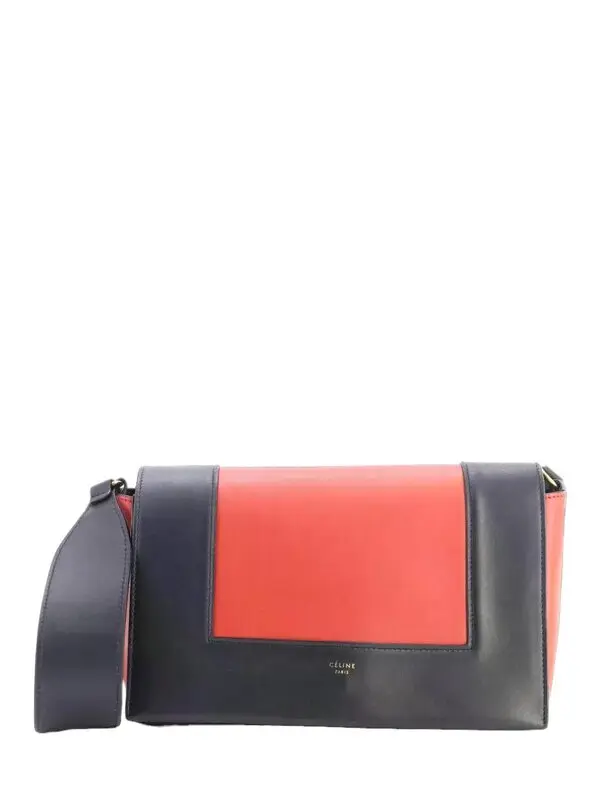 Celine Frame Leather Medium Shoulder Bag - Red