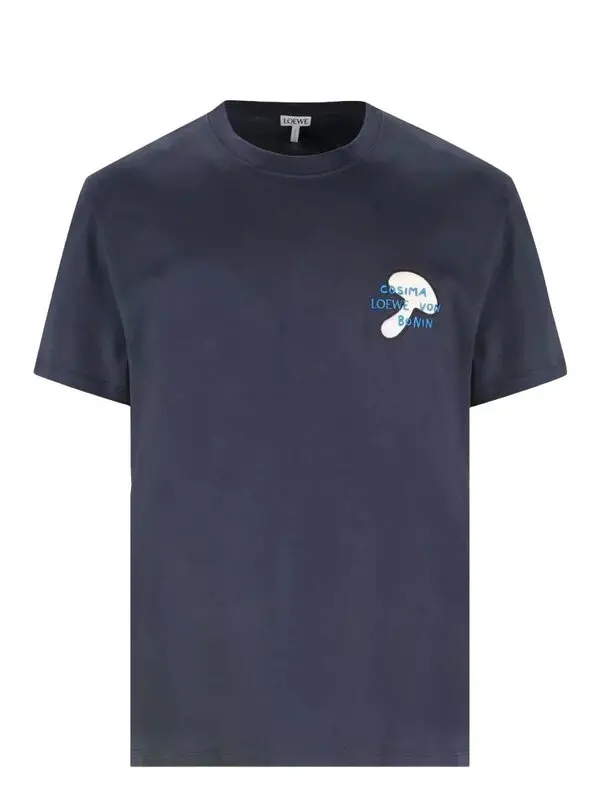 Loewe X Cosima Von Bonin Embroidered T-shirt - Blue
