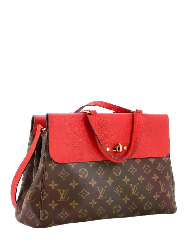 LOUIS VUITTON Venus Handbag Monogram Canvas And Leather Satchel - Red