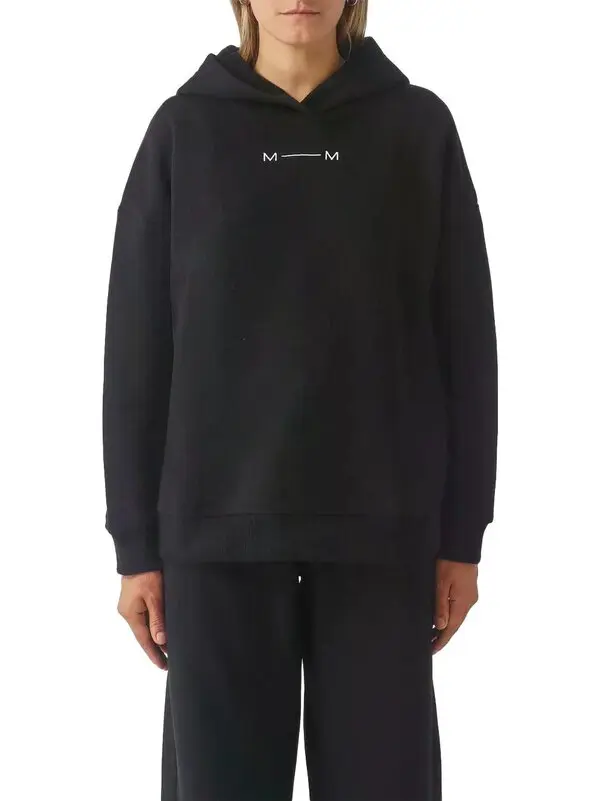 Max Mara Logo-print Jersey Hoodie - Black