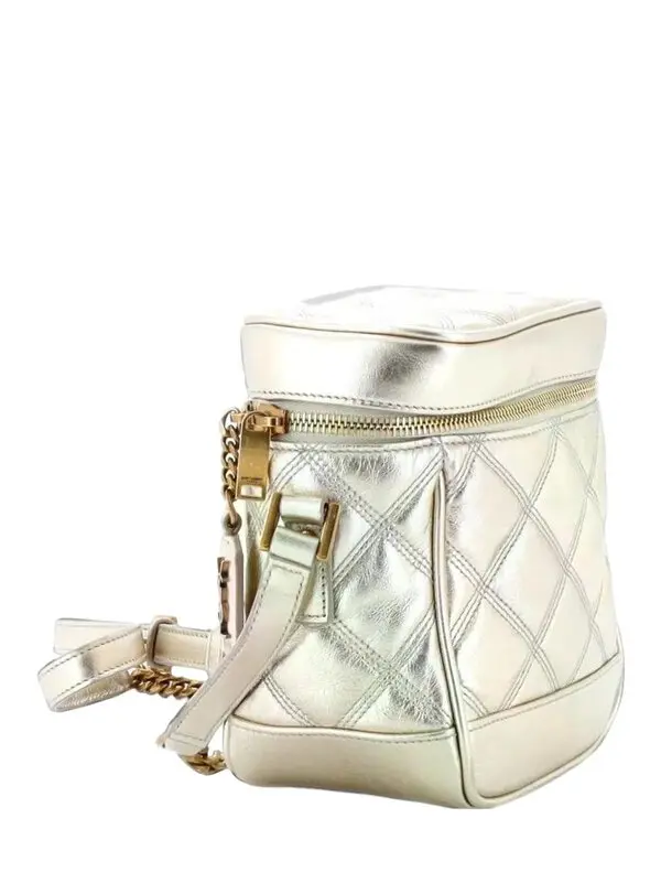 Saint Laurent 80's Vanity Bag Quilted Leather Crossbody Bag - Gold