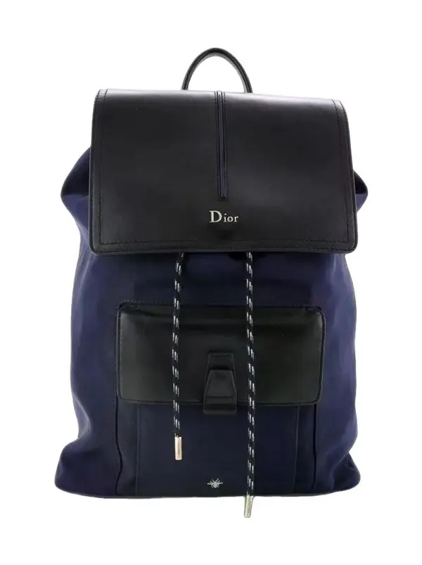 Dior Motion Nylon And Leather Medium Backpack - Black