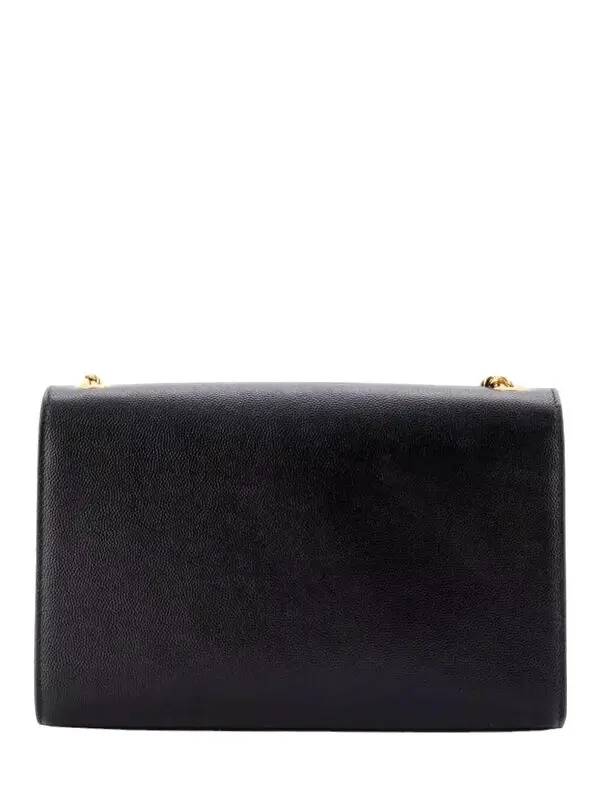 Saint Laurent Classic Monogram Grainy Leather Medium Crossbody Bag - Black