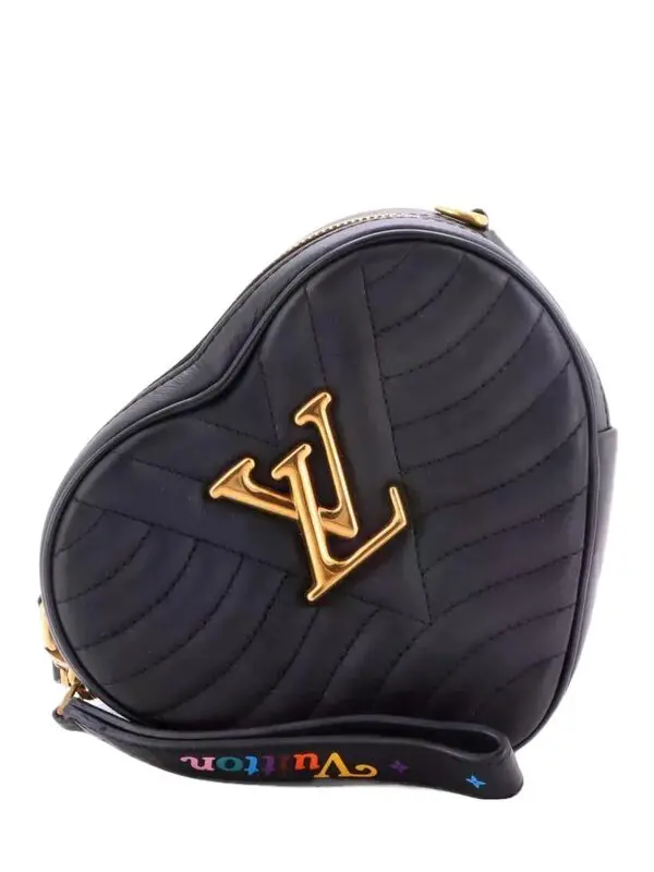 LOUIS VUITTON New Wave Heart Quilted Leather Crossbody Bag - Black