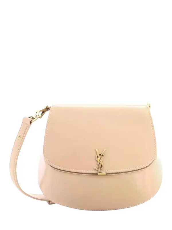 Saint Laurent Voltaire Top Handle Bag Leather Mini Satchel - Neutrals